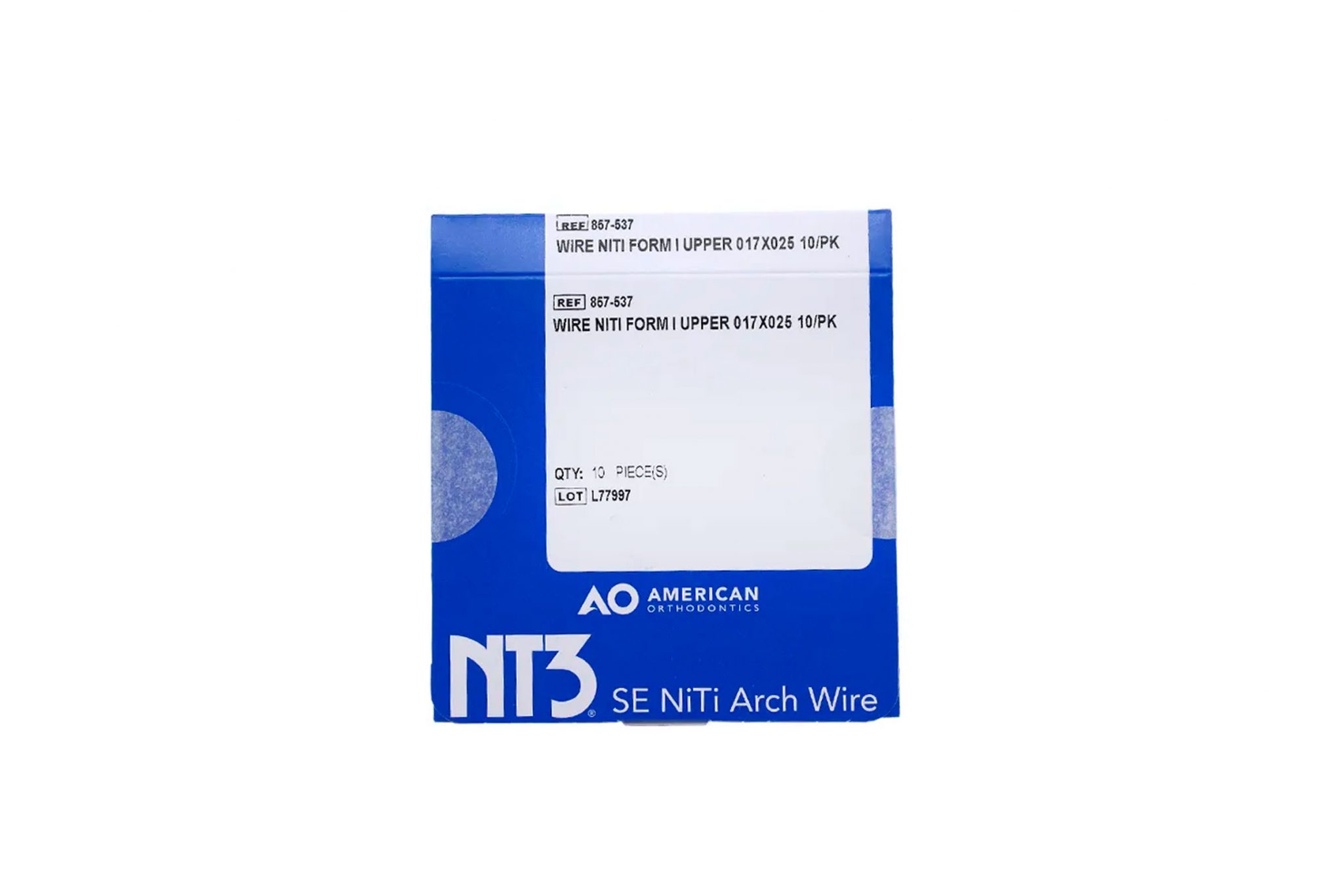 Arco Niti .017 X .025 Superior PK con 10 – Universum Dental